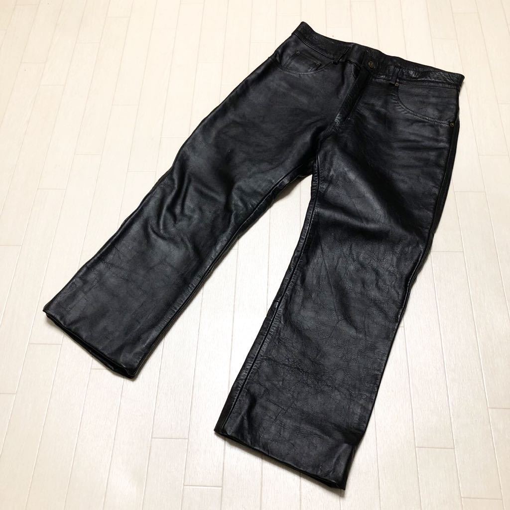 Yahoo!オークション - 3259 B-Style レザーパンツ ボトムス バイカー ...