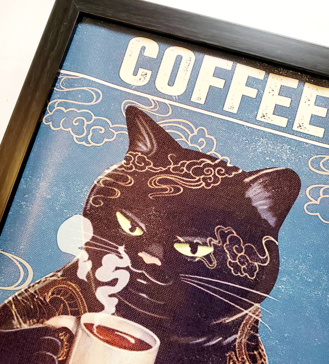 Yahoo!オークション - 猫のポスター 猫のイラスト キャンパスアート E1...