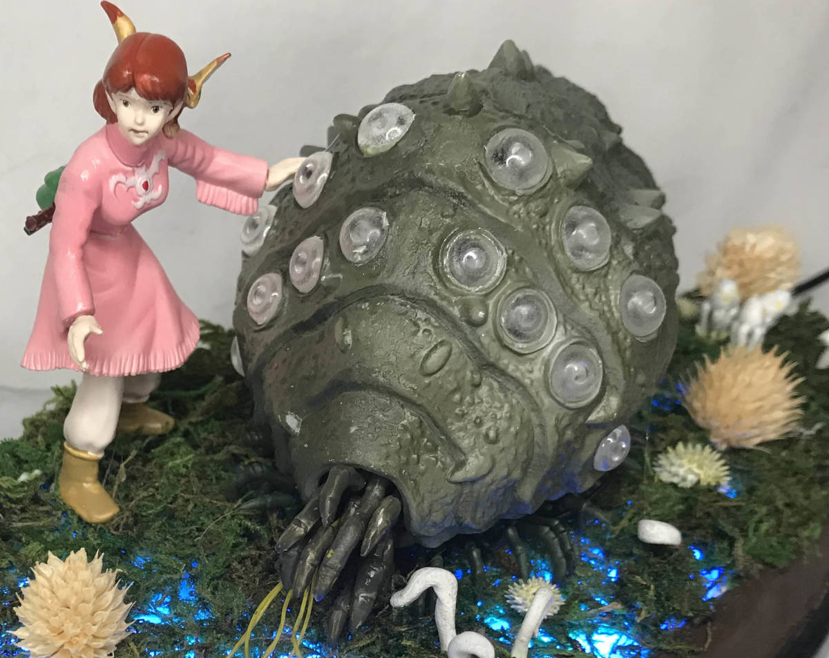 バンダイ1 20 風の谷のナウシカ 完成品 オームとナウシカ ジオラマ 夜光塗装 ブラックライト 幻想的電飾 王蟲 ジブリ|代購幫