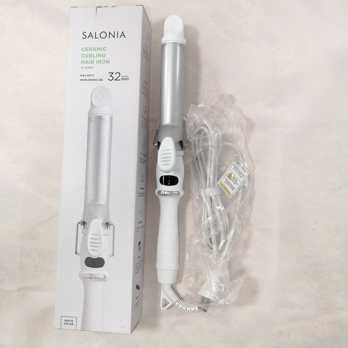 Yahoo!オークション - SALONIA サロニア セラミック カール ヘアアイロ...