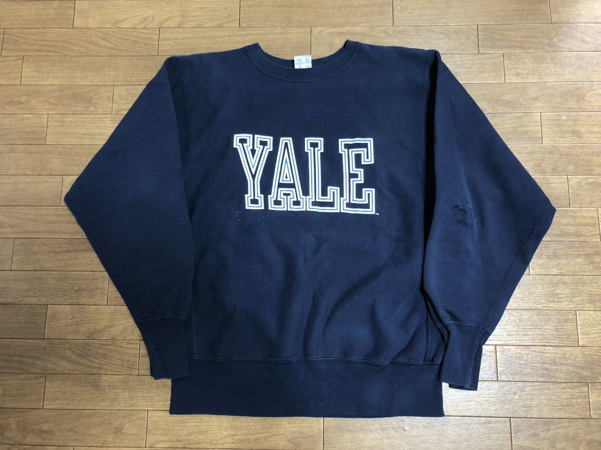 Yahoo!オークション - YALE 90s チャンピオンUSA製 リバースウィーブ L...