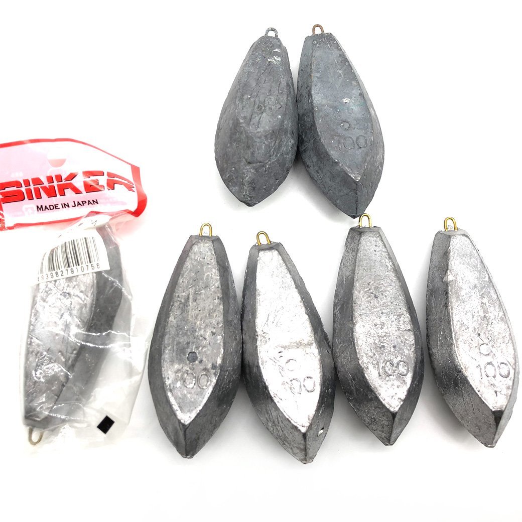 Yahoo!オークション - Q オモリ 錘 100g 80g 60g 40g 35g 30g 10g オタ...