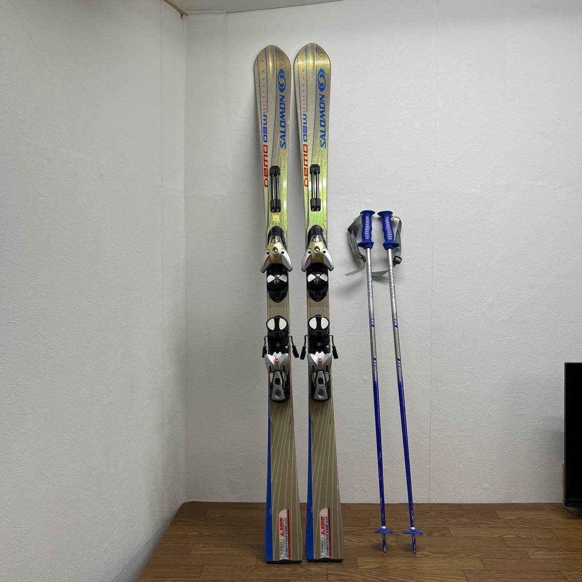 Yahoo!オークション - D34 スキー板 SALOMON L155 ストック付