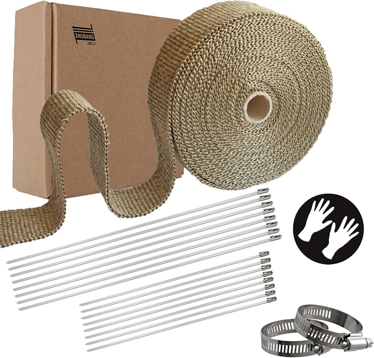 Yahoo!オークション - ゴールド色5CM 15M ZHUBANG 耐熱布自動車やバイ...