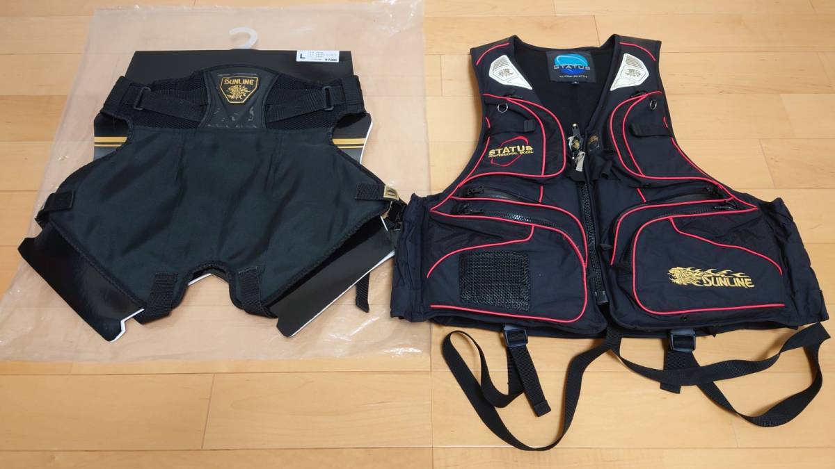 1円スタート サンライン SUNLINE ステータス HGフローティングベスト STL-190L ヒップガード付 STH-140 L(ライフジャケット)｜売買されたオークション情報、yahoo ...