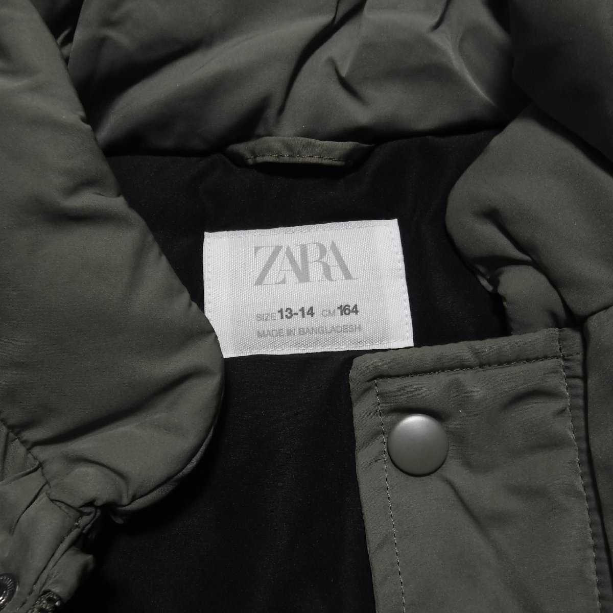Yahoo!オークション - JK44 ZARA ザラ MAN メンズ 新品 カーキ エコダ...