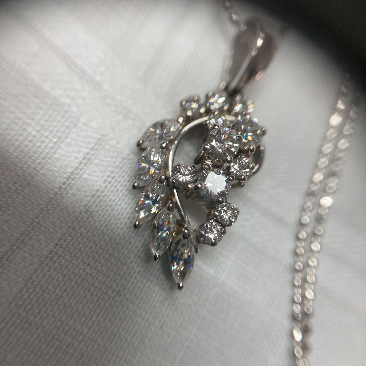 Yahoo!オークション - 本物ダイヤモンドボリューム感抜群キラキラpt900...