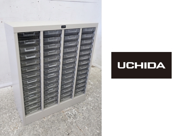 Yahoo!オークション - P252 内田洋行/UCHIDA A-20型 浅型3列14段 パー...