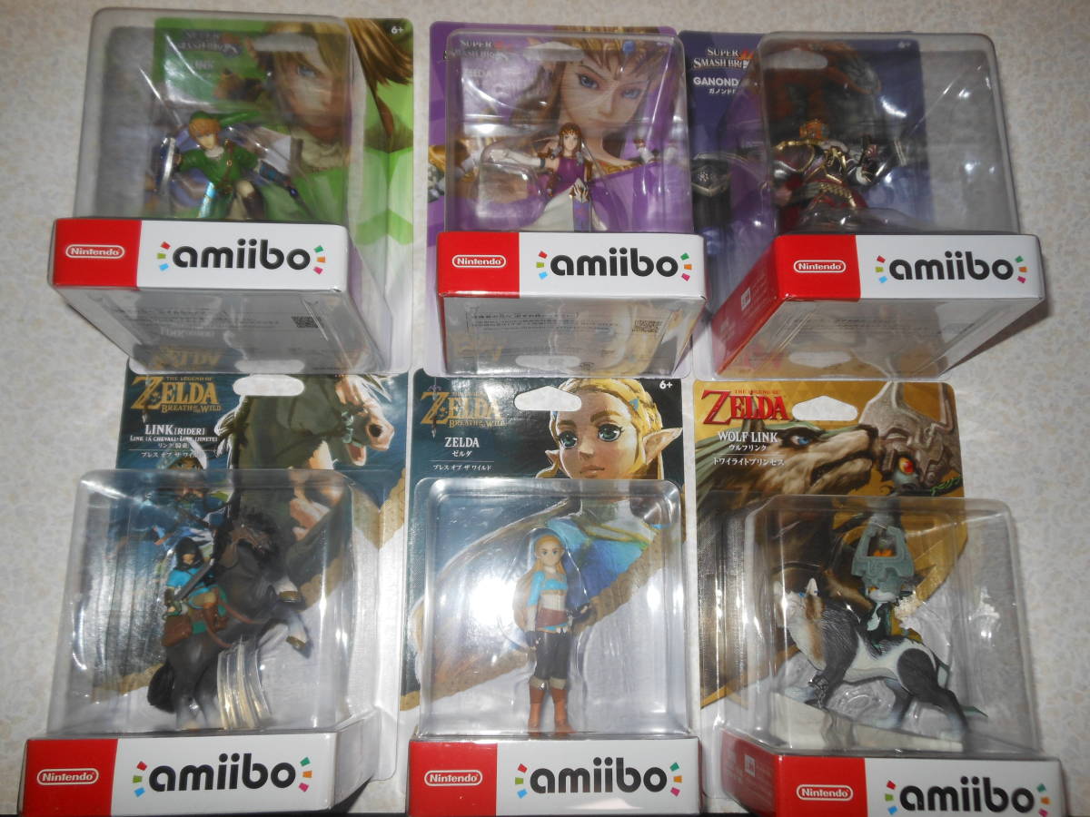 Yahoo!オークション - アミーボ amiibo 6種セット ゼルダの伝説シリー...