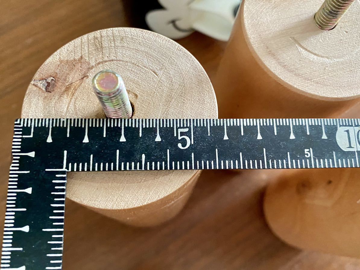 Yahoo!オークション - M8ネジ仕様 ベッドorソファ木製脚 高さ15cm 径6c...