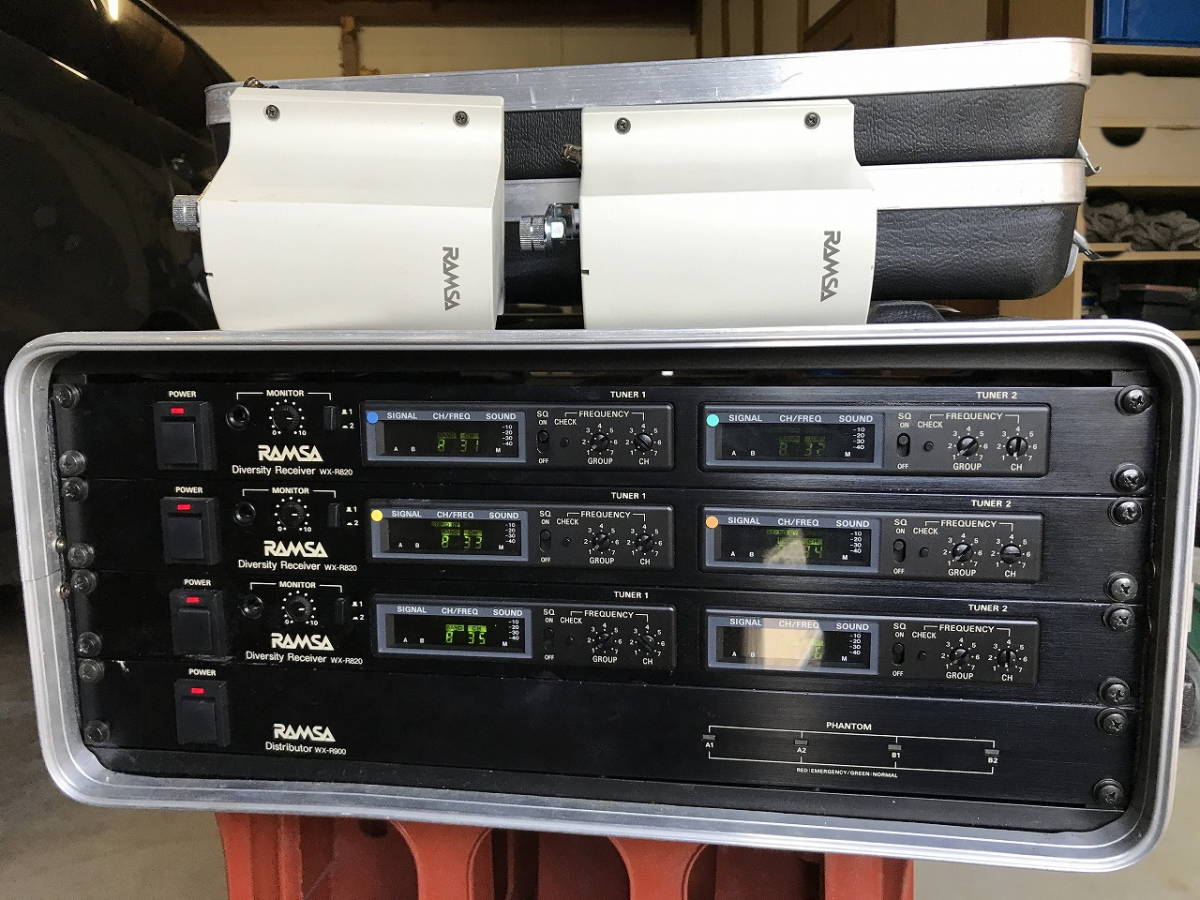 代購代標第一品牌-樂淘letao-ramsa Wx R820 B帯ワイヤレスチューナー6波セット アンテナ・分波器・ケース付き
