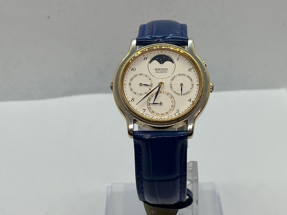 稼働品】SEIKO/セイコー 7F38-6190 ムーンフェイズ 2針 稼働品】SEIKO/セイコー 7F38-6190 ムーンフェイズ 2針