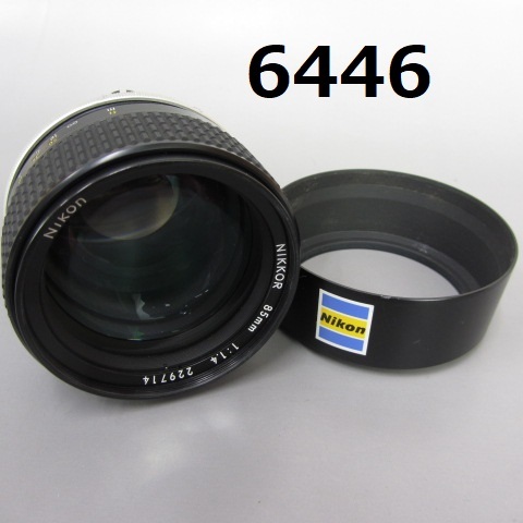 Yahoo!オークション - FK-6446 NIKKOR 85㎜ 1 1.4 ニコンレンズ