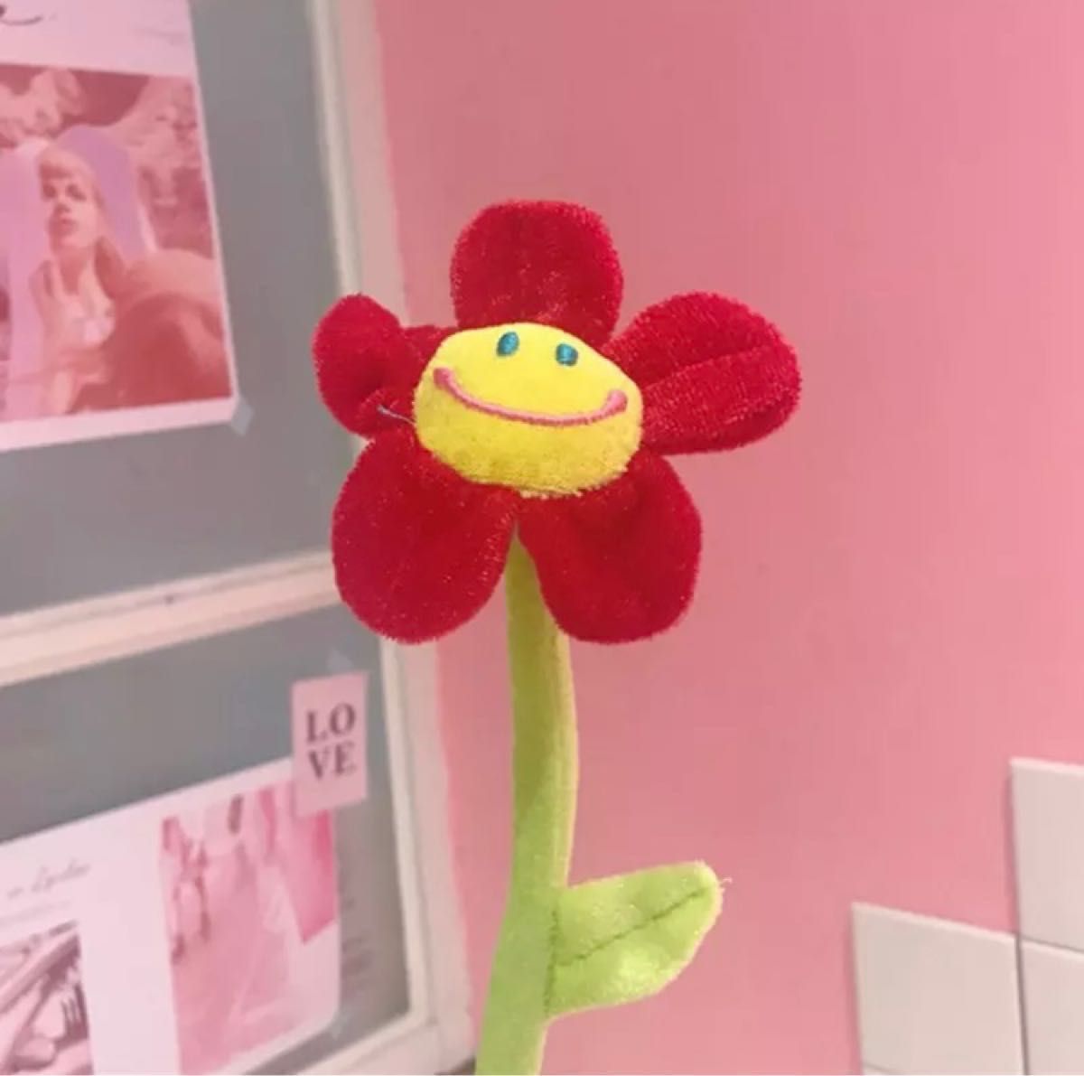 1本 赤 レッド ラッピングセット付き スマイルフラワー 花束 1本 赤 レッド ラッピングセット付き スマイルフラワー 花束