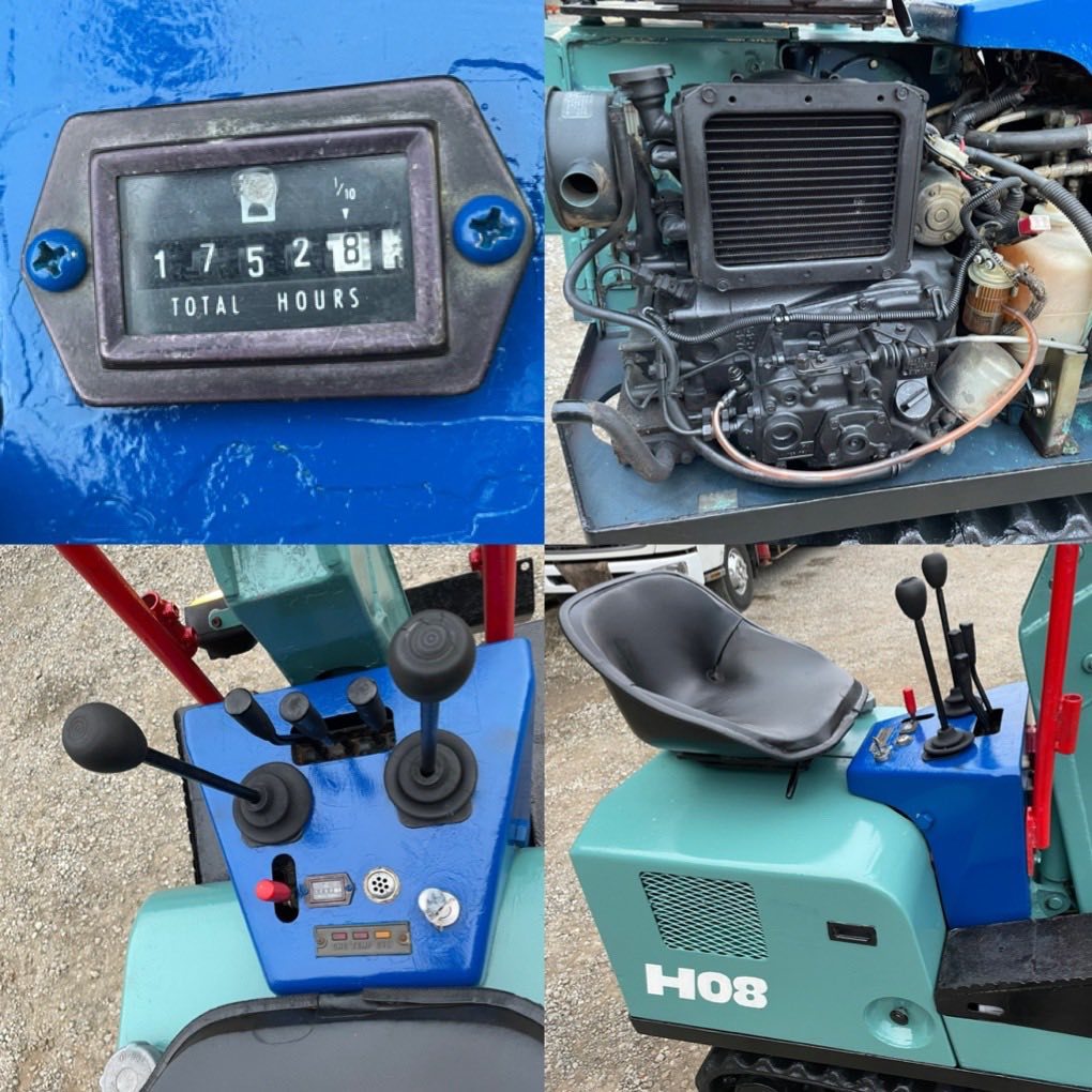 ハニックス H08 ミニユンボ 油圧ショベル バックホー ディーゼル 1トン 除雪機 7 5馬力 シルキット新しい み(建設機械、重機)｜売買されたオークション情報、yahooの商品情報を ...