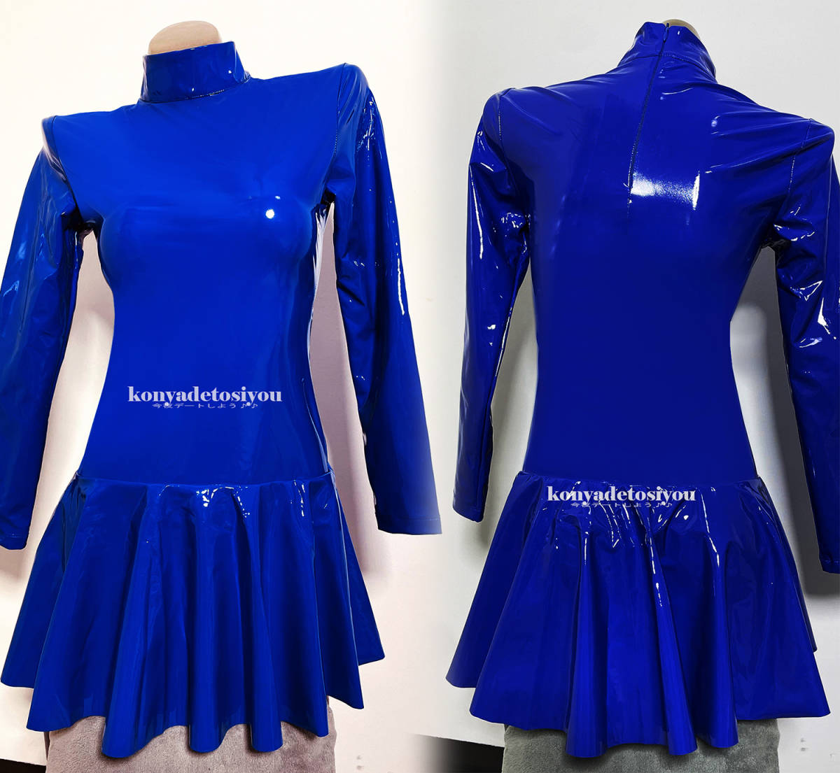 Yahoo!オークション - Q18ブルーEXL 超光沢PVCラバー製 可愛いセーラー...