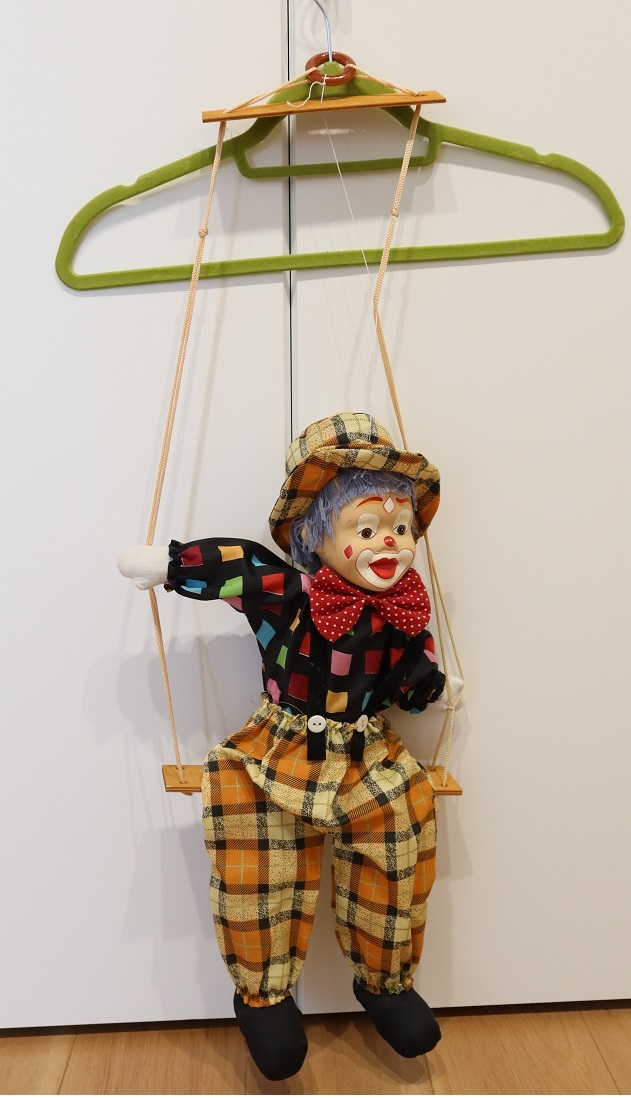 Yahoo!オークション - T52】 ピエロ ビスクドール 人形 マリオネット ...