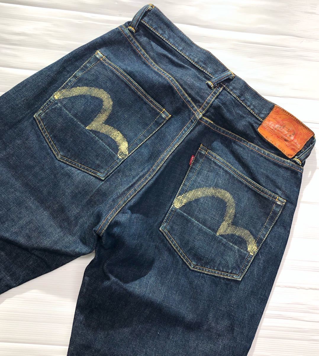 Yahoo!オークション - 5623《EVISU エヴィス》濃紺 LOT2001 NO2 白カモ...