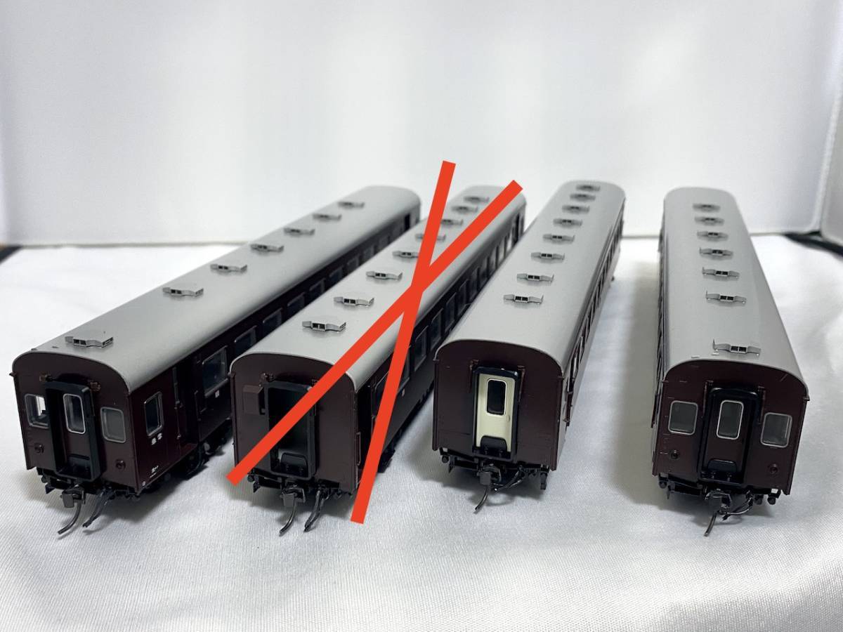 Yahoo!オークション - TOMIX 10系 座席車 茶 アルミ折戸加工あり ナハ1...