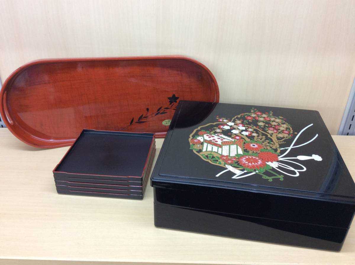 #3262 おまとめ 二段重箱 工芸品 漆器 漆塗 漆芸 おせち 容器 お盆 盆(その他)｜売買されたオークション情報、yahooの商品情報をアーカイブ公開 - オークファン（aucfan.com）