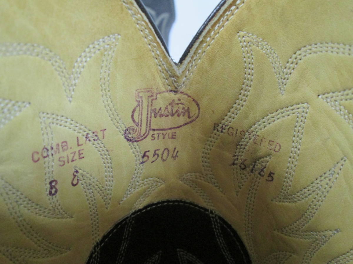 Yahoo!オークション - 【0208 T8730】 ジャスティン JUSTIN 5504 ウエ...