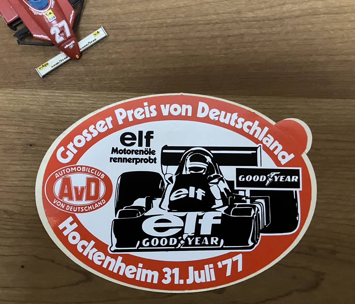 F1 1977 ドイツGP ホッケンハイム エルフ&グッドイヤー ステッカー ティレル P34 ロニー ピーターソン 6輪車 ニキ ラウダ フェラーリ(F1)｜売買されたオークション情報 ...