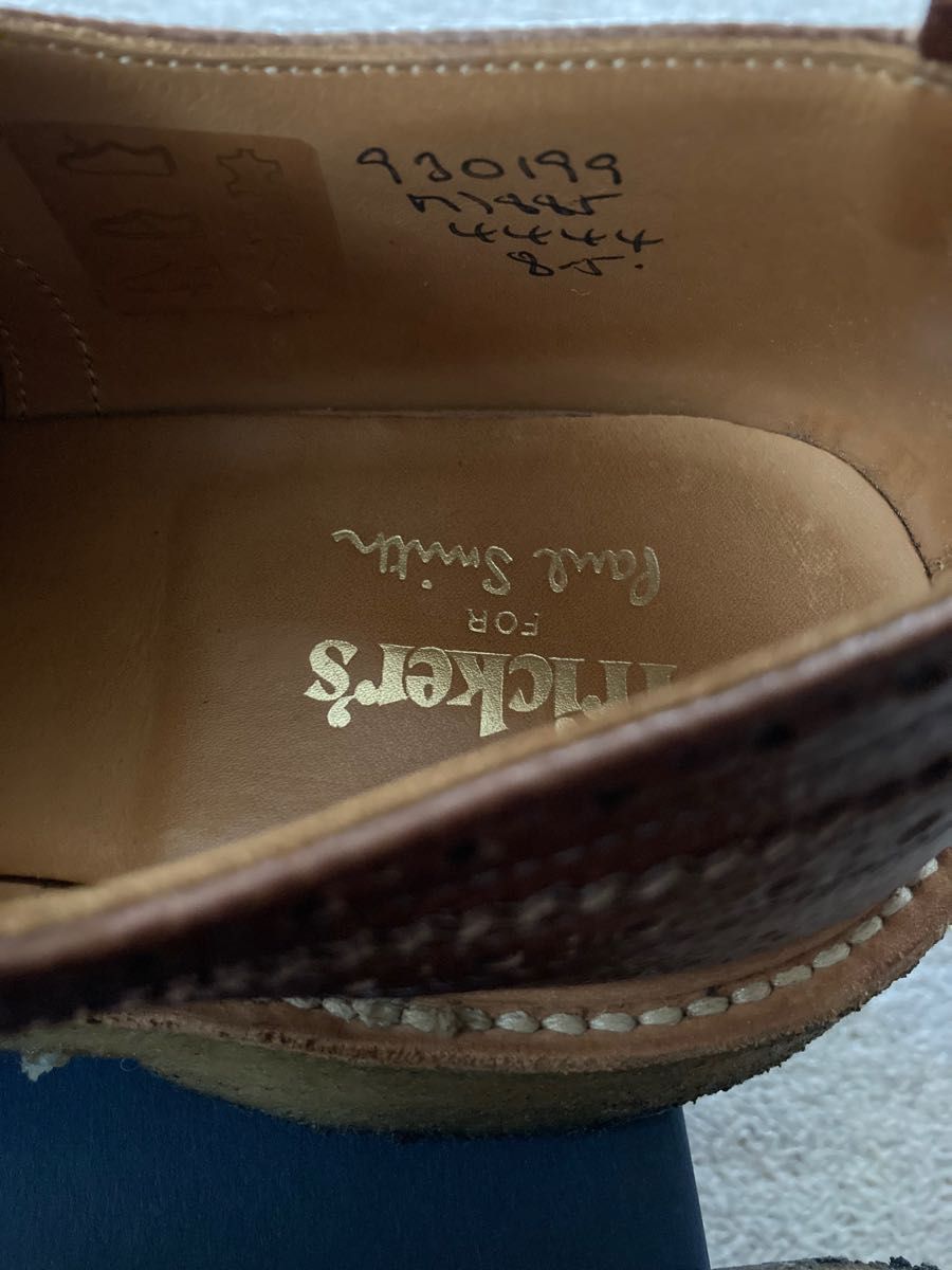 Tricker's トリッカーズ Paul Smith ポールスミス別注 M7885 Tricker's トリッカーズ Paul Smith ポールスミス別注 M7885