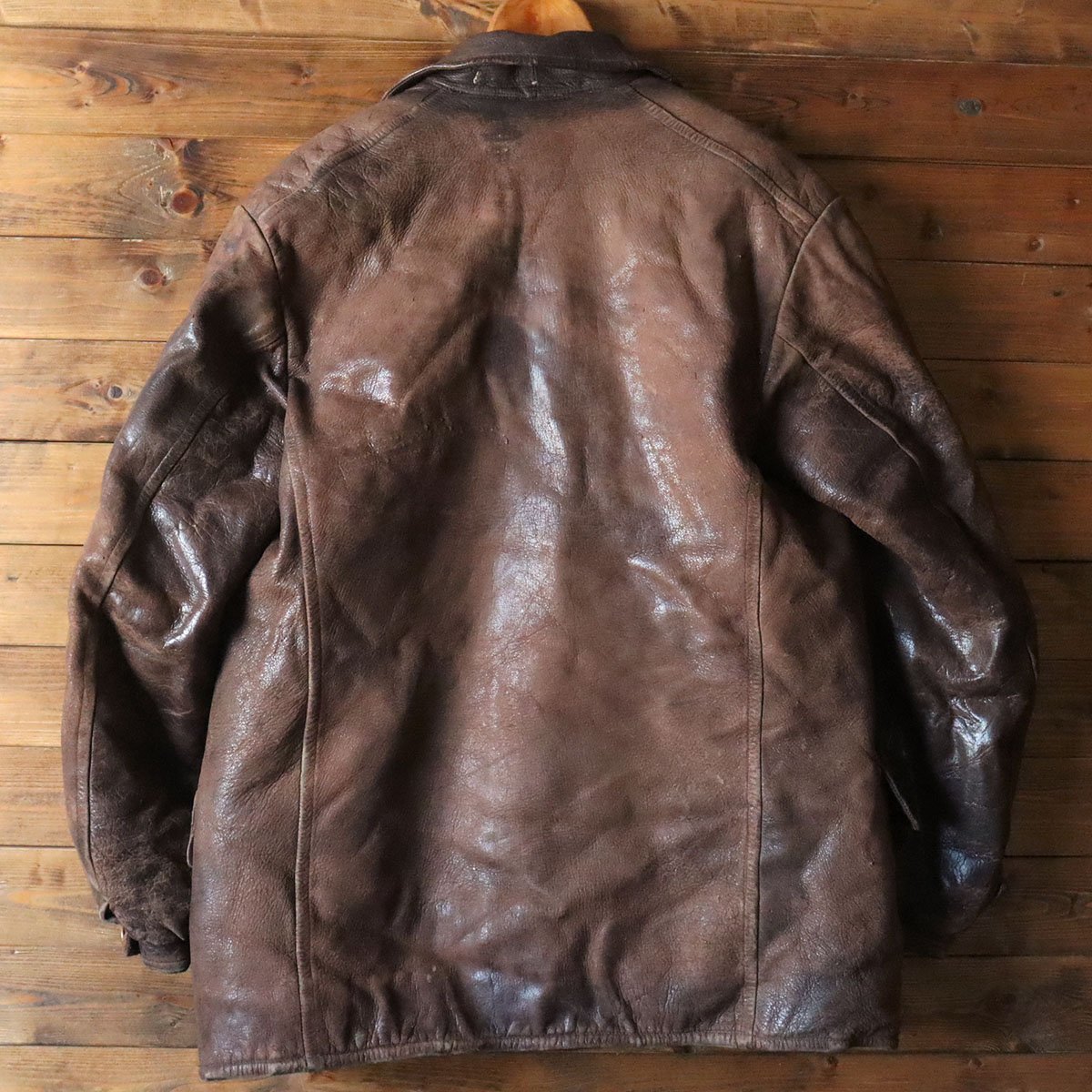 Yahoo!オークション - A1M/S2.14-3 ~40s ユーロビンテージ 本革 レザー...