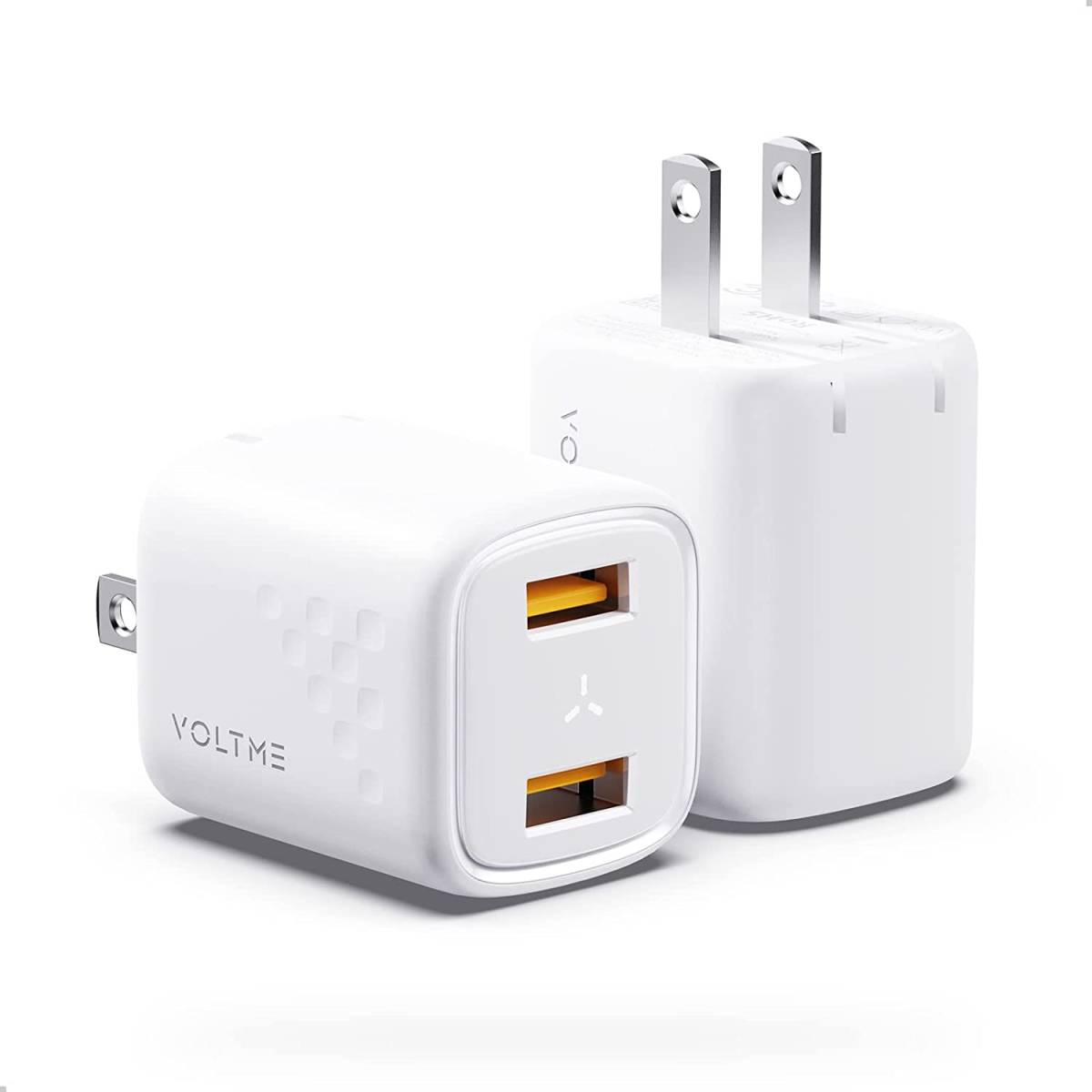 Yahoo!オークション - USB充電器 【2個セット】 VOLTME 最大12W 2ポー...