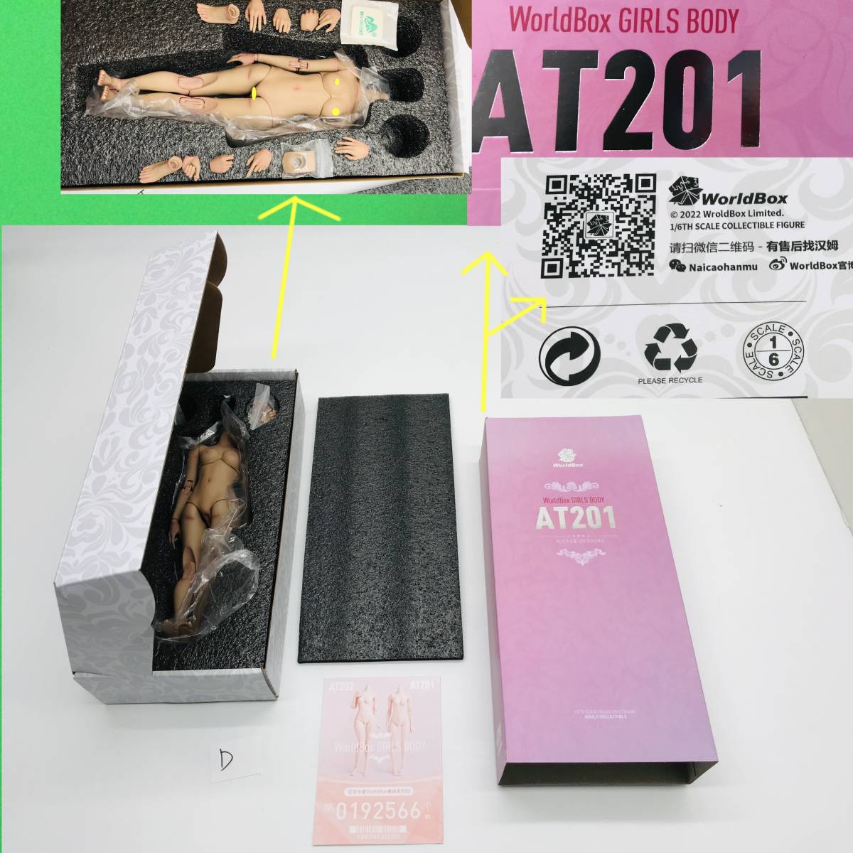 1 6 World Box ガールボディ At201 サンタン 小麦肌 1 6 ドール素体 フィギュア Girls Body Female