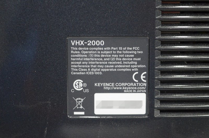 Yahoo!オークション - KEYENCE デジタルマイクロスコープ VHX-2000 中...