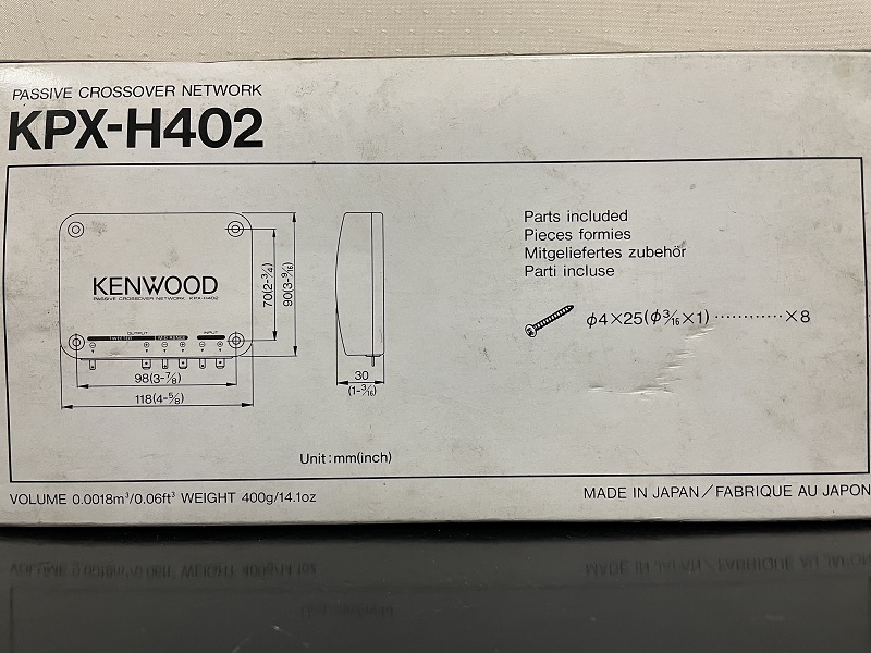 KENWOOD / ケンウッド パッシブ クロスオーバー ネットワーク PASSIVE CROSSOVER NETWORK 2個セット KPX-H402(スピーカー)｜売買されたオークション ...