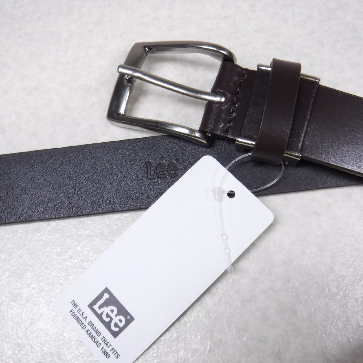 Yahoo!オークション - V726 Lee リー 新品 濃茶 1枚物牛革 オイルレザ...