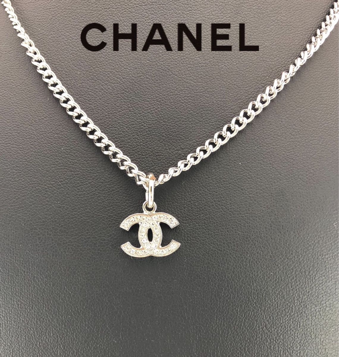 CHANEL シャネル ココマークラインストーン ネックレストップ CHANEL シャネル ココマークラインストーン ネックレストップ