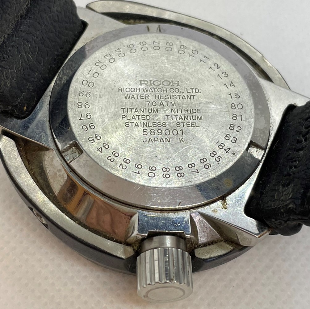 Yahoo!オークション - SEIKO RICOH 589001 ダイバー 700M 腕時計 不動...
