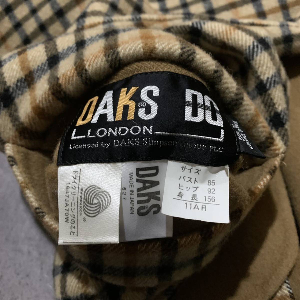 Yahoo!オークション - OO 美品/ 名作 ハウスチェック柄 [日本製] 'DAKS...