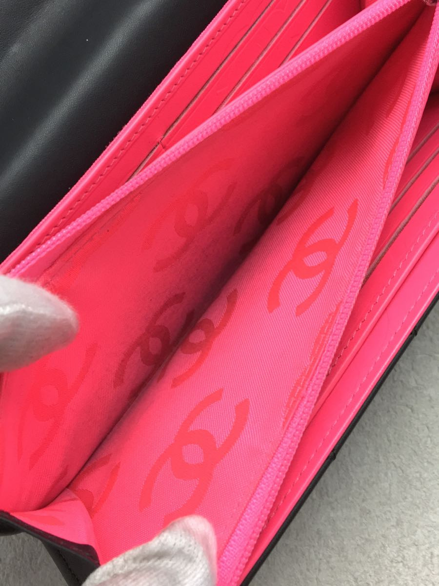 CHANEL◇長財布/レザー/BLK 長財布(小銭入れあり) CHANEL◇長財布/レザー/BLK 長財布(小銭入れあり)
