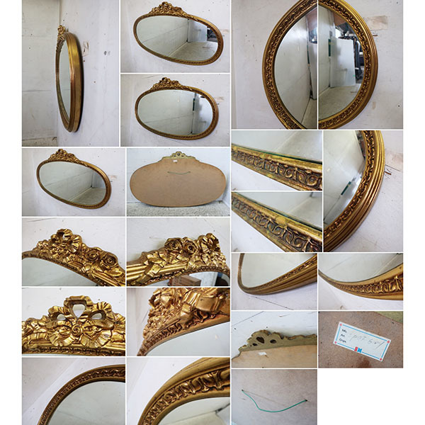 Yahoo!オークション - P587 美品 イタリア ロココ 鏡 ミラー 壁掛け ...