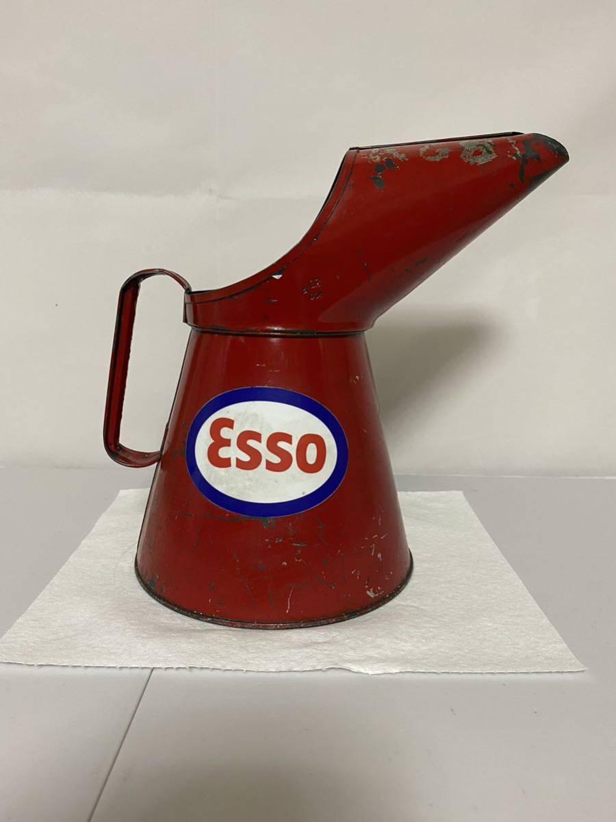 Yahoo!オークション - ESSOエッソ オイルジョッキ オイル缶 ビンテージ...