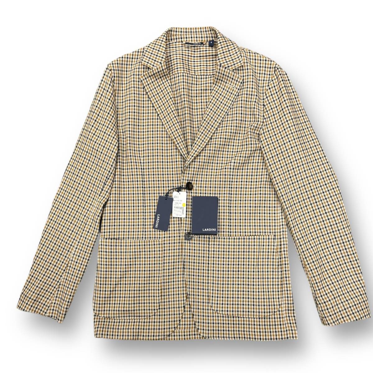 Yahoo!オークション - 定価61600円 新品 LARDINI チェック 2B ポリエス...