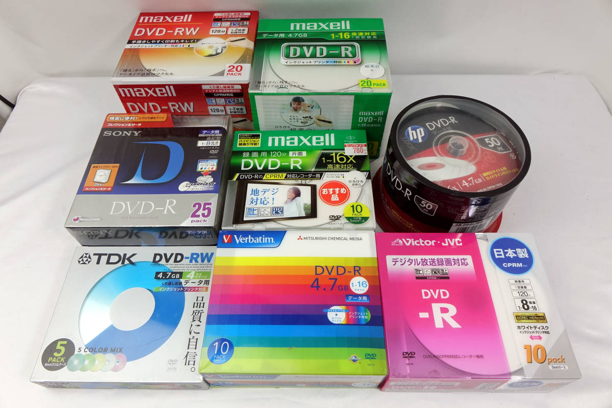 SONY maxell TDK他 DVD-R DVD-RW 録画用4.7GB 合計250枚(DVD-R)｜売買されたオークション情報、yahooの商品情報をアーカイブ公開 - オークファン ...