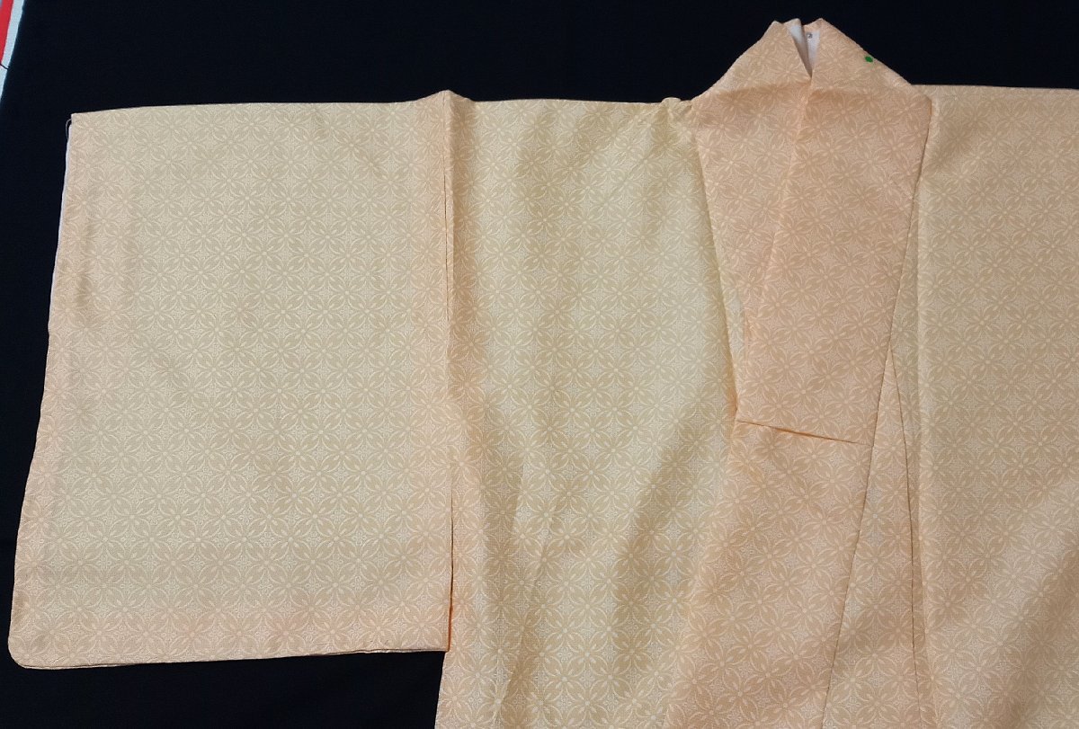 Yahoo!オークション - 7088 洗える袷着物 Mサイズ「七宝・黄」【わけあ...