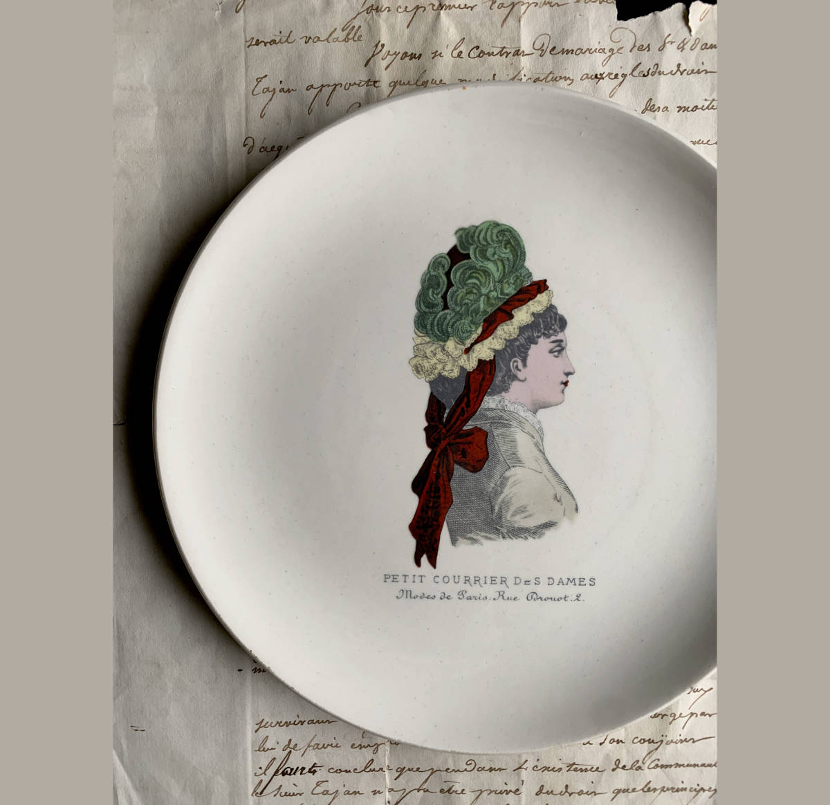 Yahoo!オークション - フランス 1950s GIEN Modes de Paris 貴婦人 19...