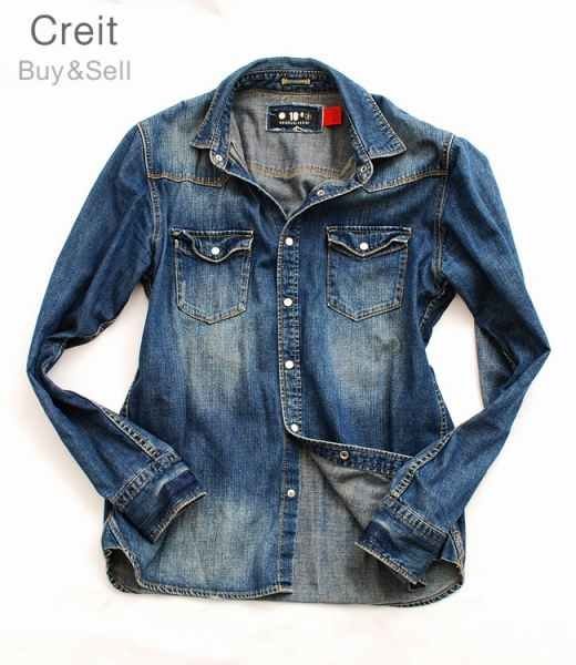 Yahoo!オークション - L67 良品 春夏ナノユニバースデニム長袖シャツL