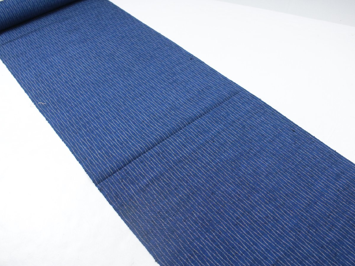 反物 正絹紬 紺地 立て涌文様 e3-36(中古)のヤフオク落札情報