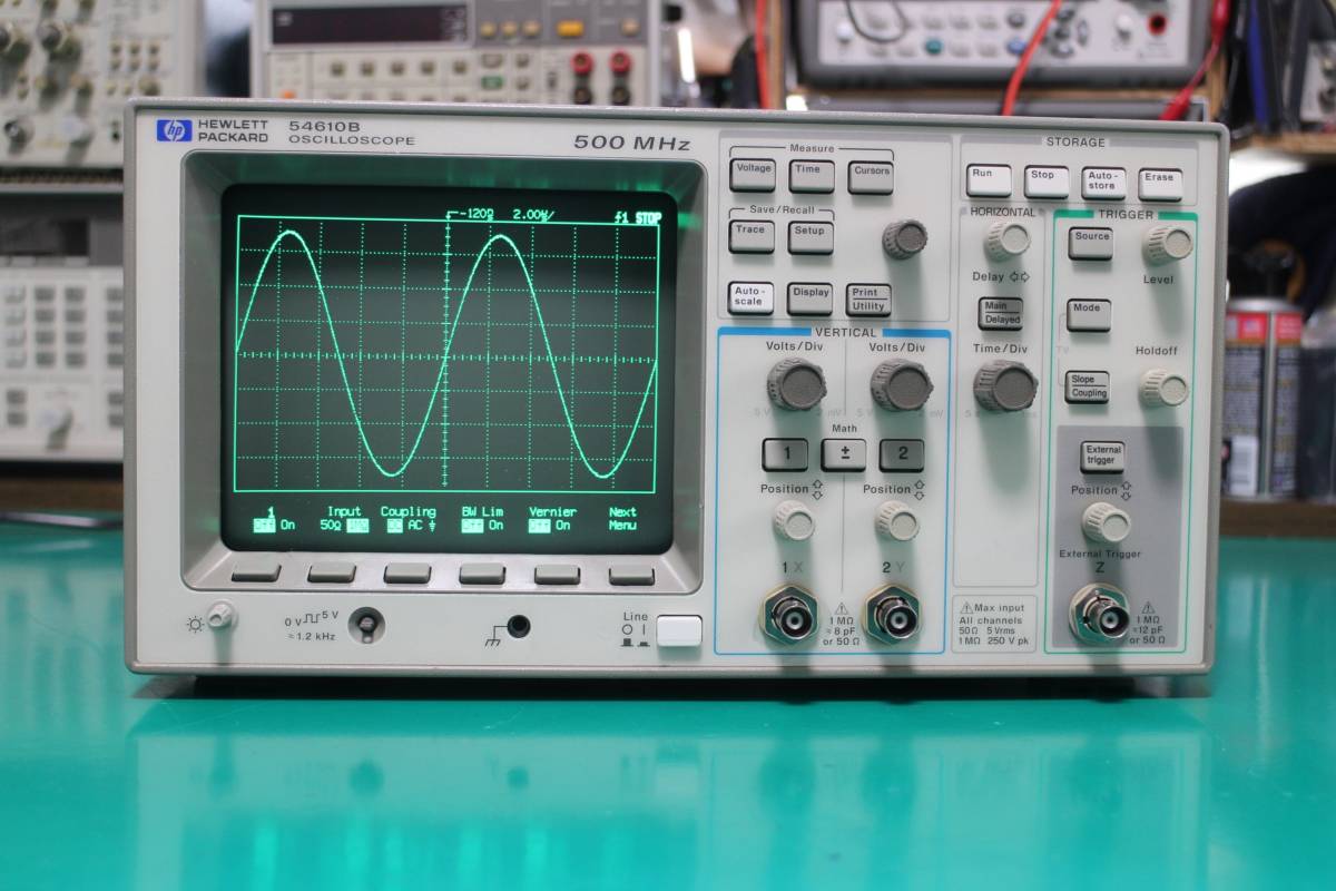 HP 54610B OSCILLOSCOPE 2ch 500MHz デジタル オシロスコープ＋Probe2本付(アマチュア無線)｜売買されたオークション情報、yahooの商品情報をアーカイブ ...