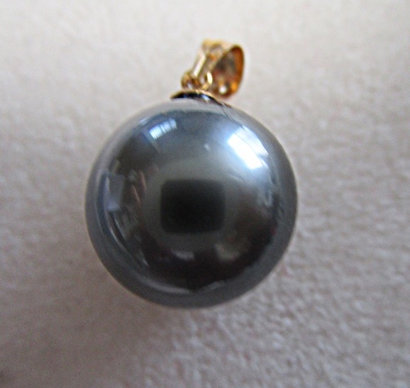 Yahoo!オークション - 【 M 】14KGF 黒蝶真珠ペンダントトップ