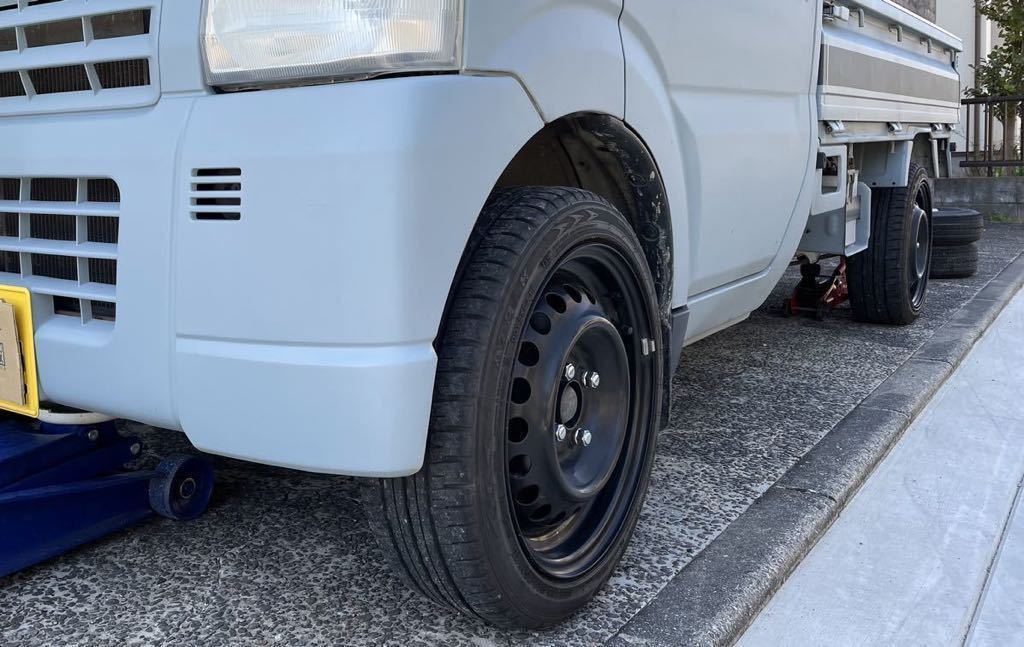 Yahooオークション 鉄チン ホイール 55j 4h 15555r14 14インチ 軽