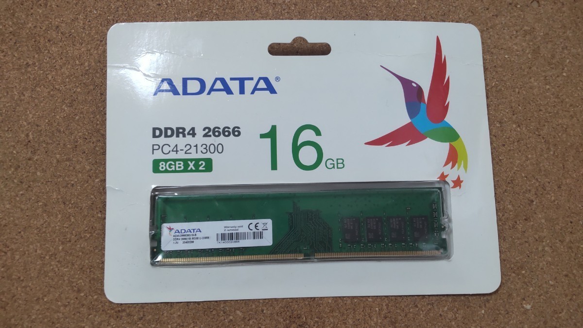 AD4U266638G19-B ADATA DDR4 2666 PC4-21300 16GB 8GB2枚(その他)｜売買されたオークション情報、yahooの商品情報をアーカイブ公開 ...
