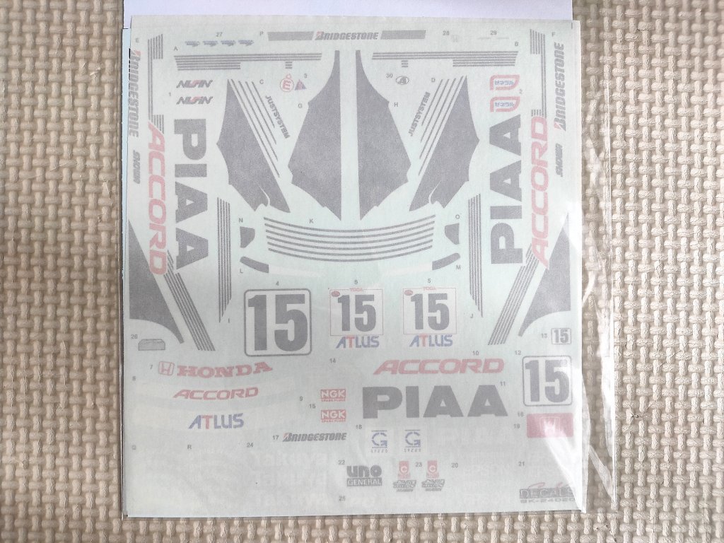 Yahoo!オークション - ＜デカール＞ S.K.DECALS 1/24 ホンダ PIAA アコ...